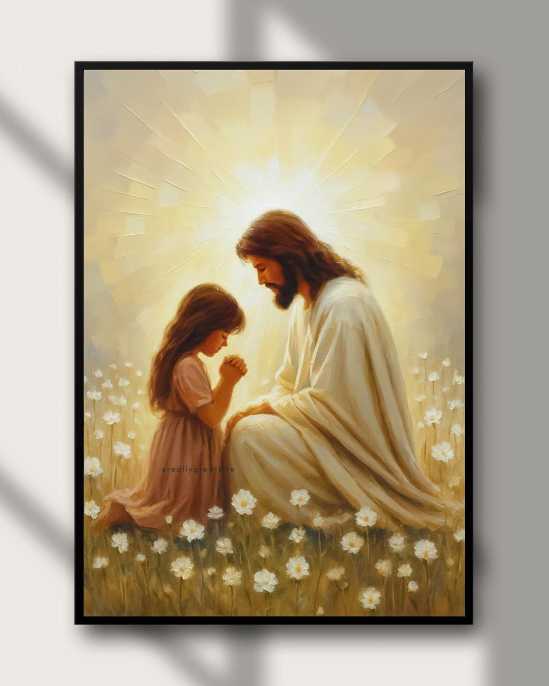 Jesus and Daughter Print, Christian Nursery Art (digital Download) - Etsy