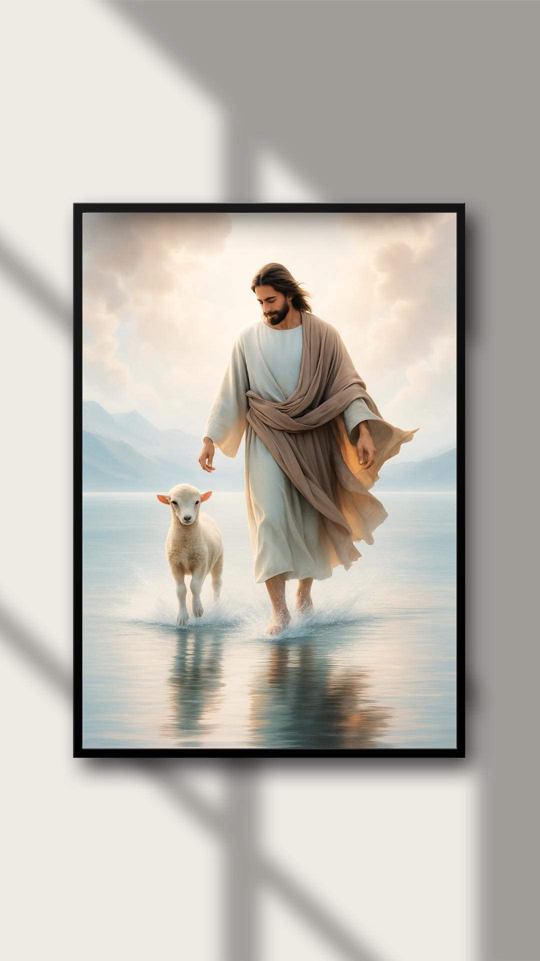 He Saved the One, Jesus and Lamb Art, Good Shepherd, Leave the 99 ...