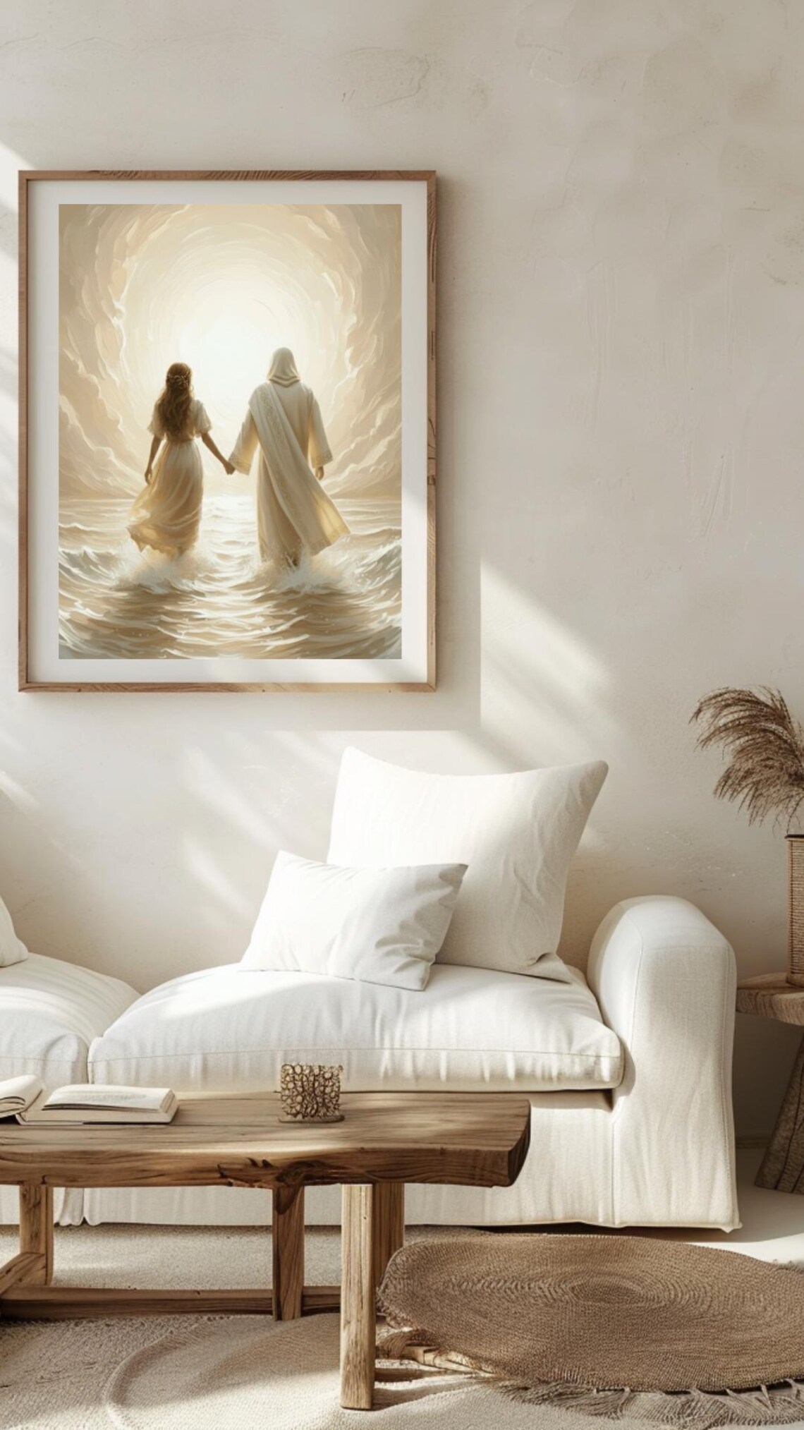Jesus Holding Hands With Woman, Walking With Christ Art, Christian Wall ...