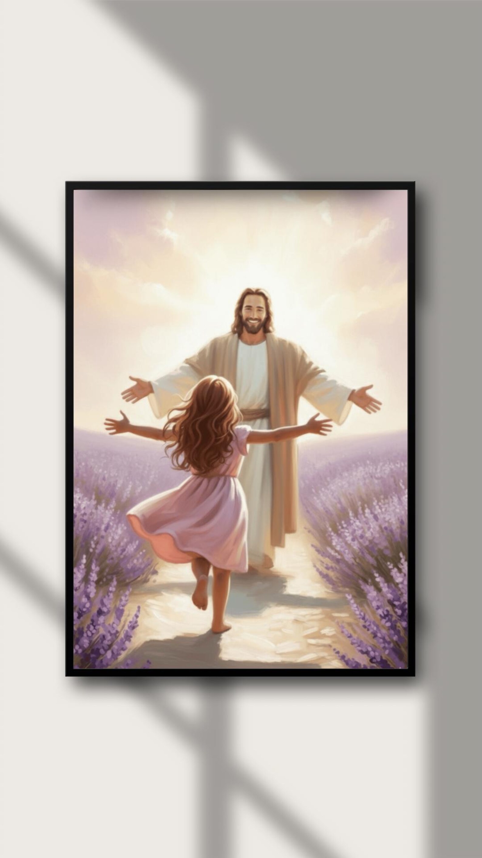 Leap of Faith, Christian Wall Art, Jesus and Girl, Jesus Painting ...