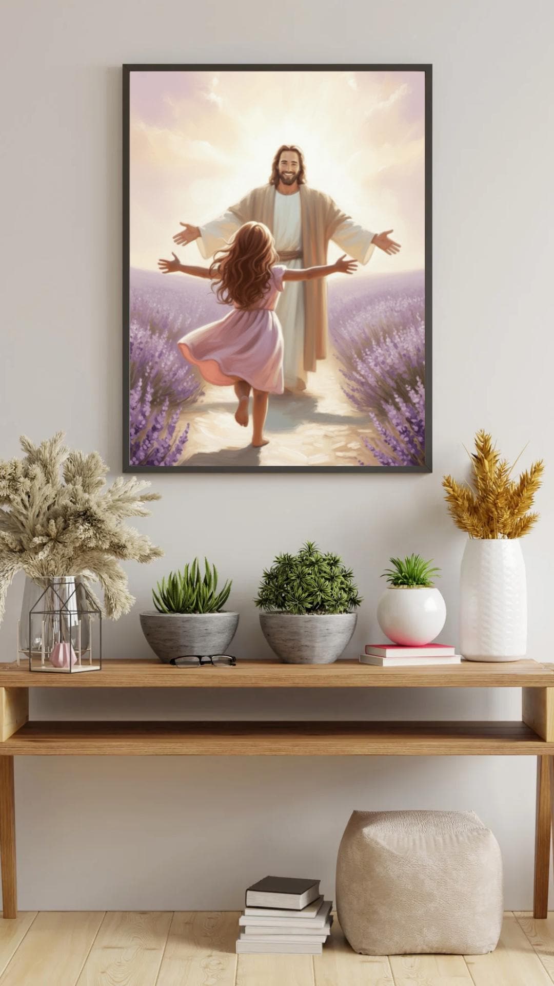 Leap of Faith, Christian Wall Art, Jesus and Girl, Jesus Painting ...