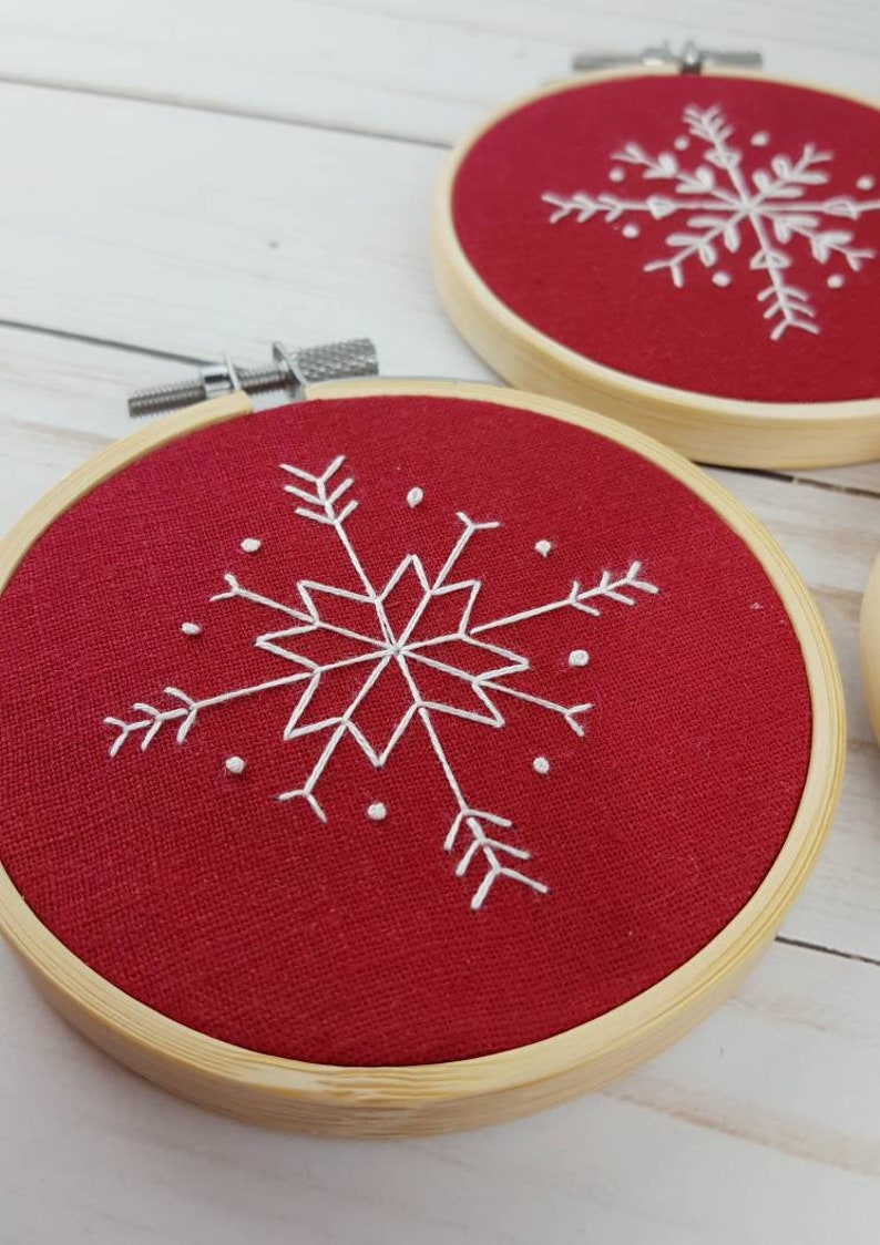 Snowflakes Ornament PDF Embroidery Pattern Catholic Christian Easy DIY ...