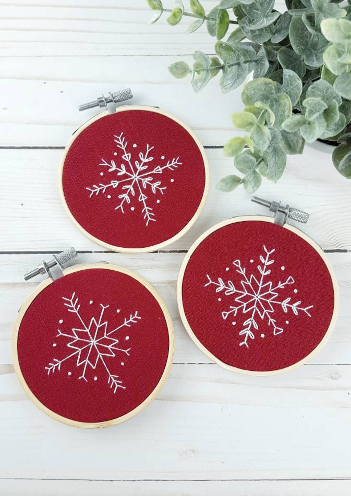 Snowflakes Ornament PDF Embroidery Pattern Catholic Christian Easy DIY ...