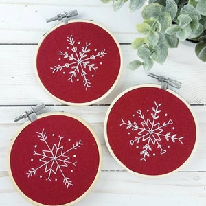 Snowflakes Ornament PDF Embroidery Pattern Catholic Christian Easy DIY ...
