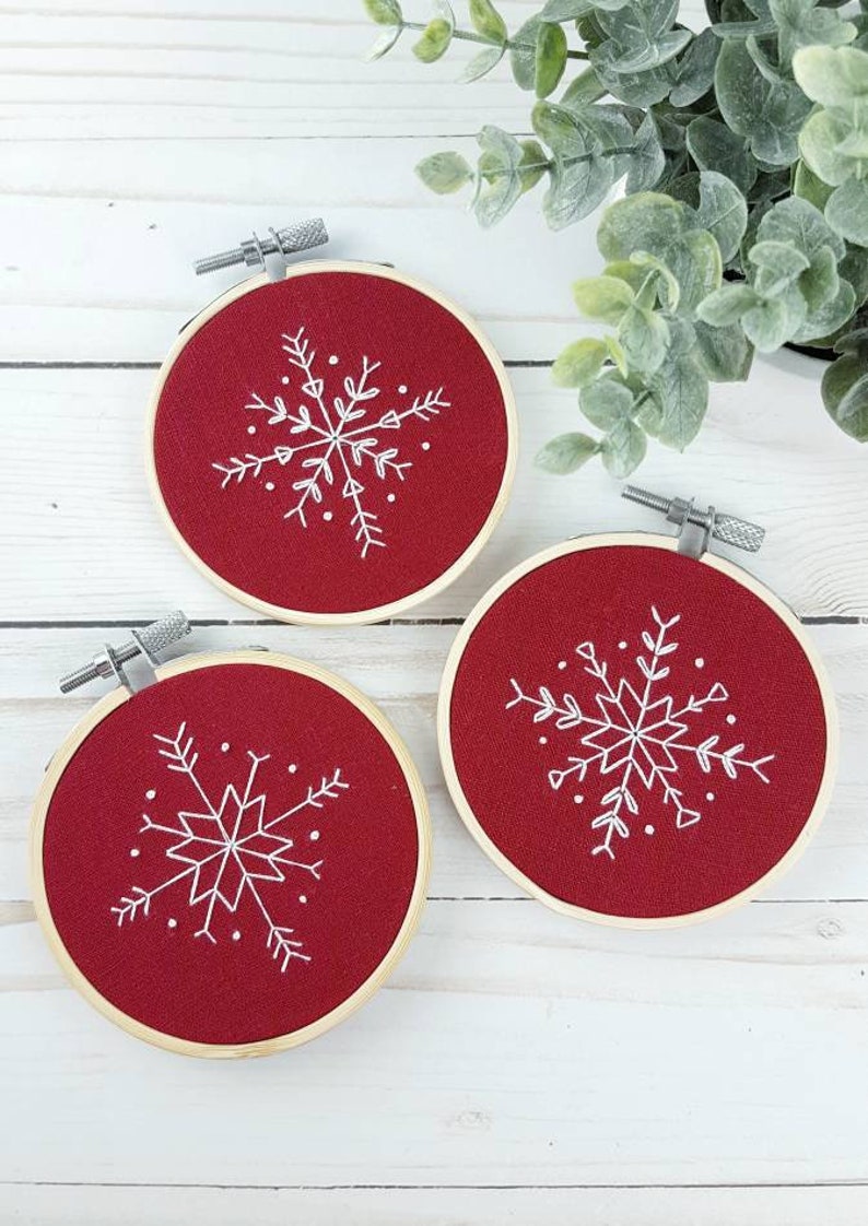 Snowflakes Ornament PDF Embroidery Pattern Catholic Christian - Etsy