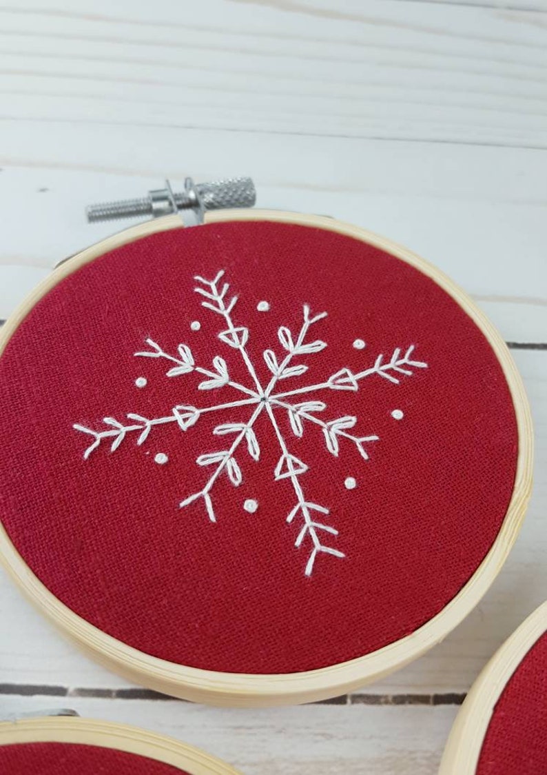 Snowflakes Ornament PDF Embroidery Pattern Catholic Christian Easy DIY ...
