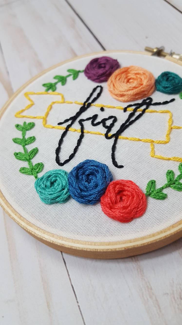 Custom Word Embroidery Hoop Word of the Year Personalized | Etsy