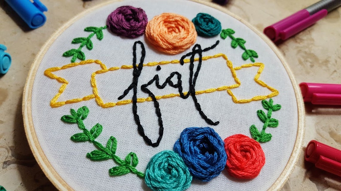 Custom Word Embroidery Hoop Word of the Year Personalized | Etsy