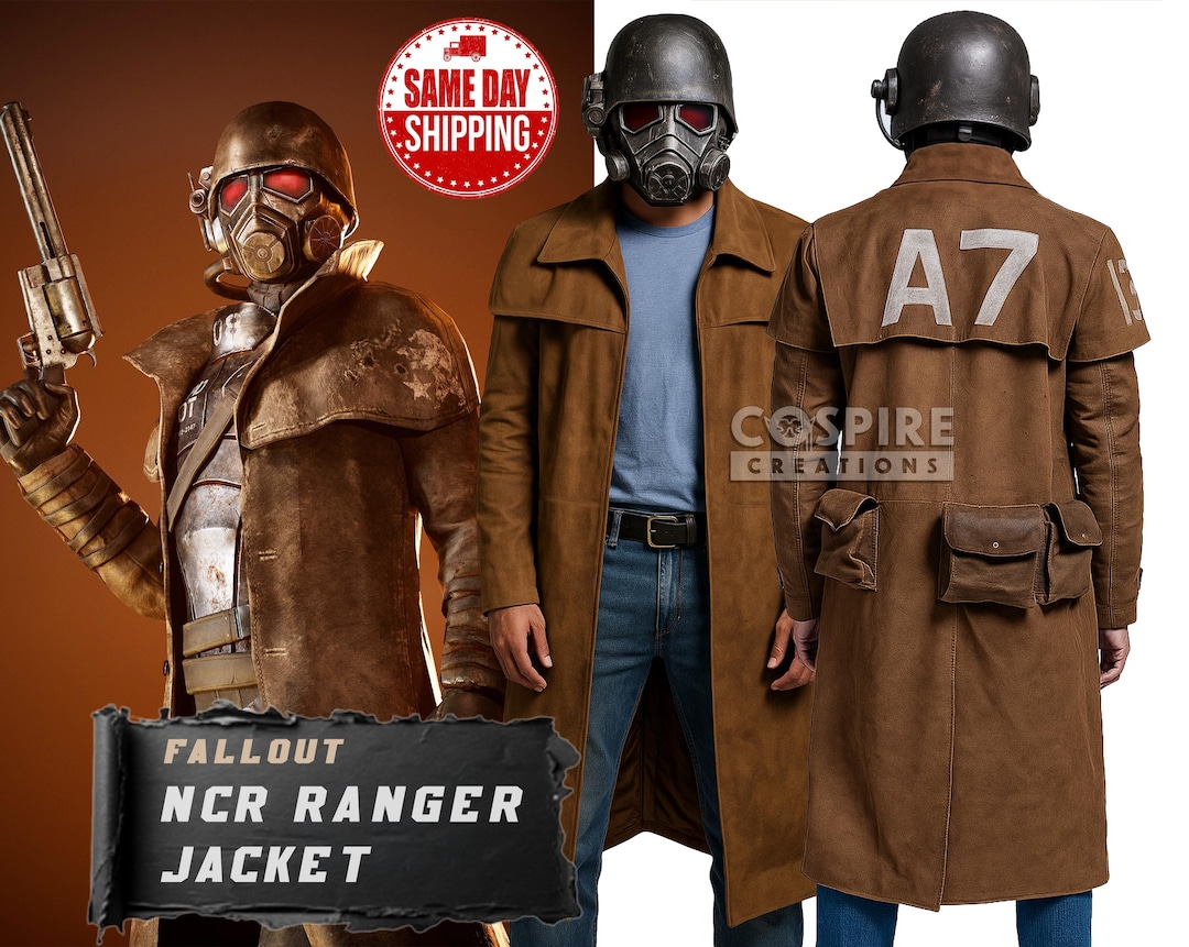 Fallout New Vegas NCR Veteran Ranger Duster – A7 Suede Leather Coat ...