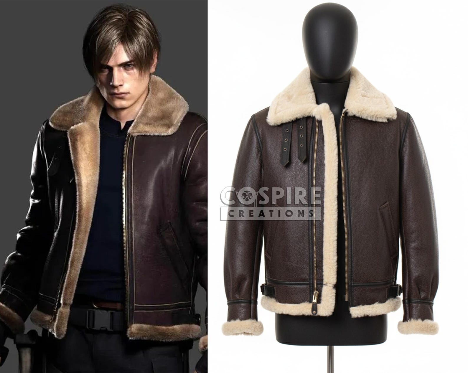 Resident Evil 4 Leon Kennedy Cosplay Jacket – B3 Bomber Jacket, Video ...