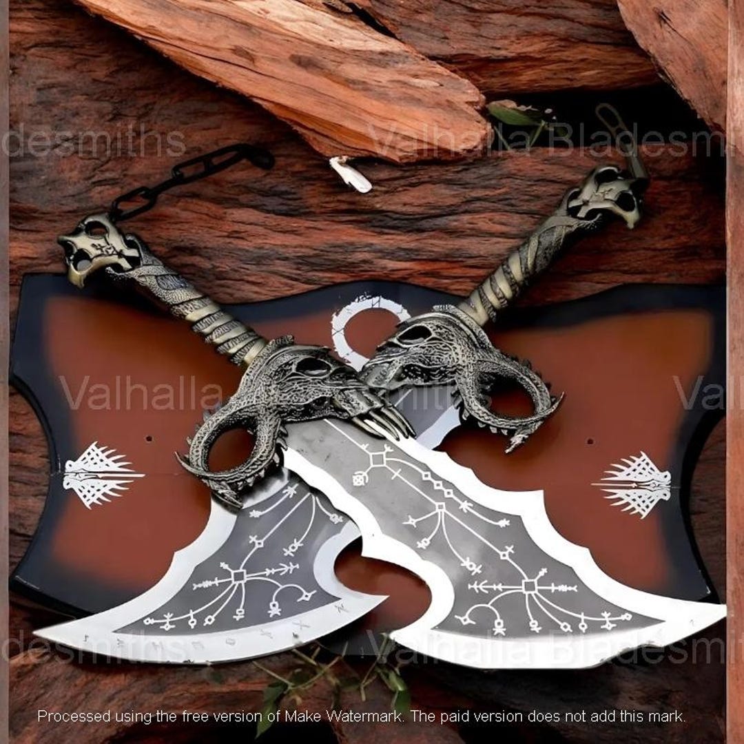 God of War Blades of Chaos & Leviathan Axe Set – Kratos Cosplay Weapons ...