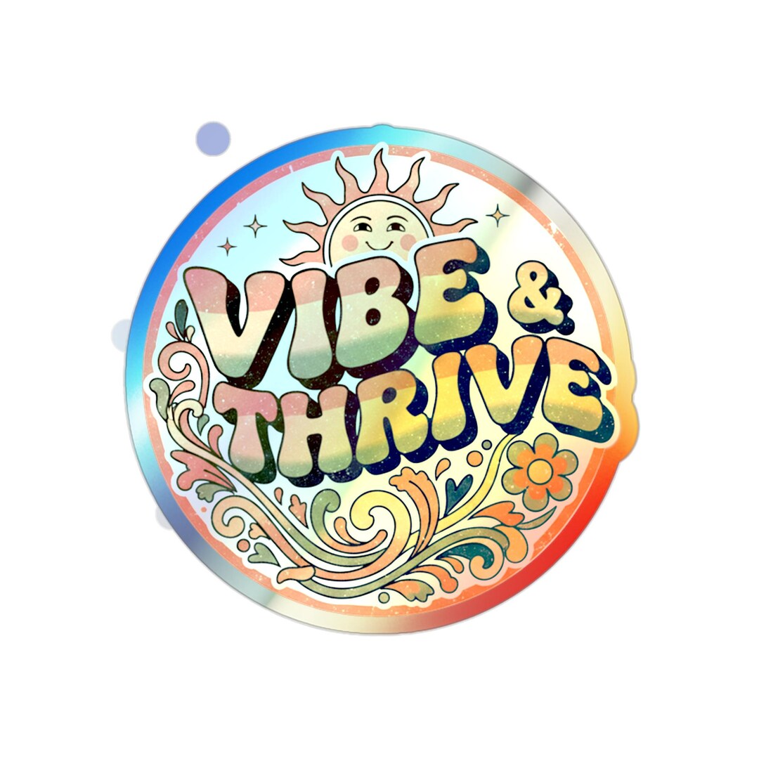 Vibe & Thrive Sunflower Psychedelic Decal Sticker - Etsy