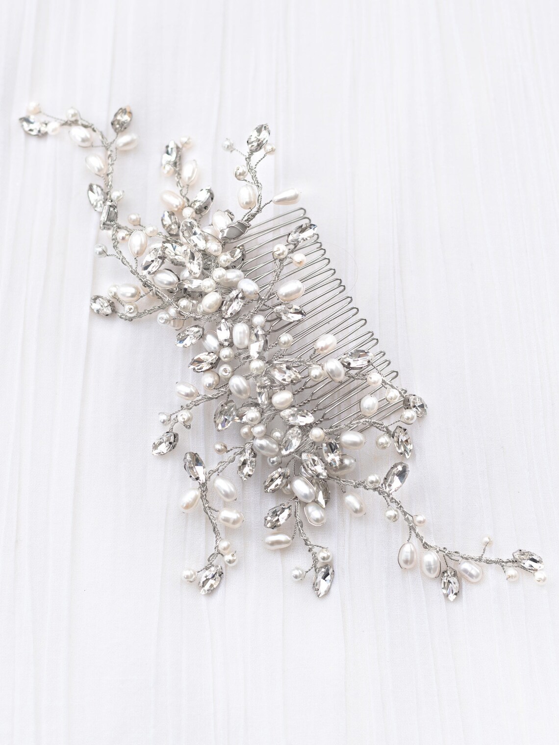 VIDEO Beaded Hair Comb Boho Hair Comb Gwen | Etsy