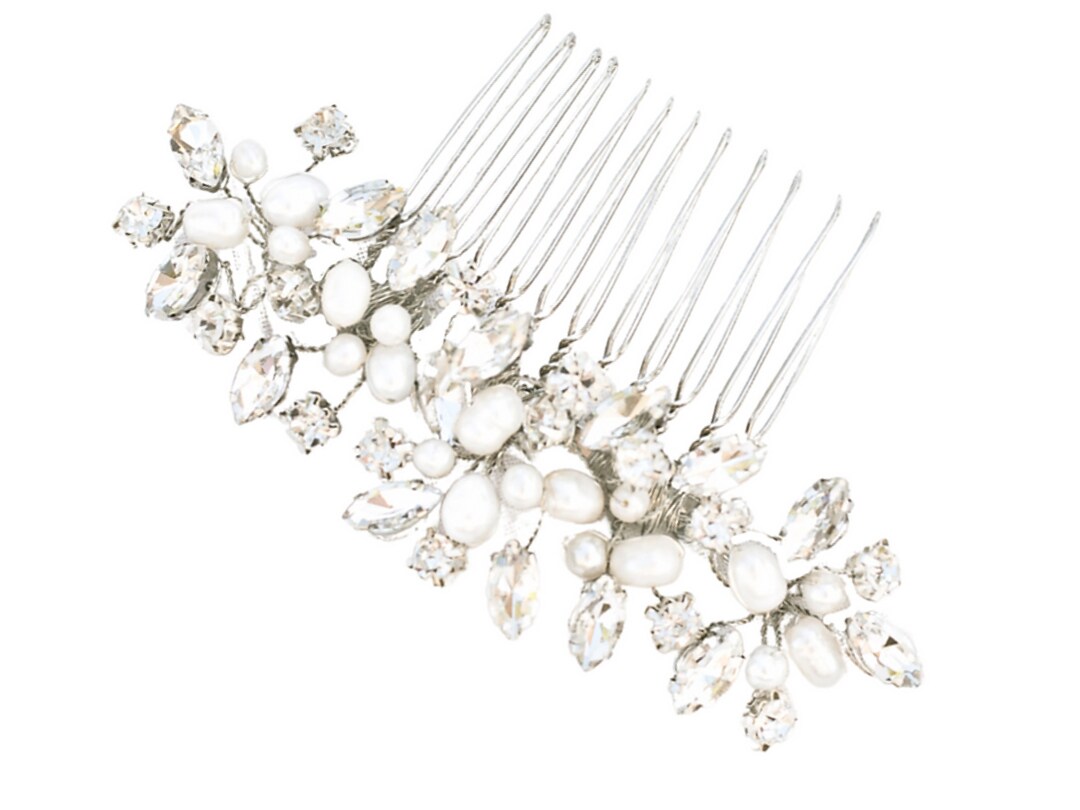 VIDEO | Beaded Hair Comb, Boho Hair Comb - "brooklyn" Rhinestone and ...