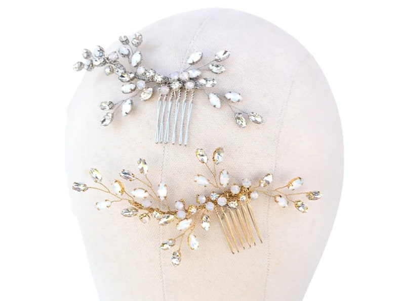 VIDEO Beaded Hair Comb Rhinestone Hair Accessories Bridal - Etsy