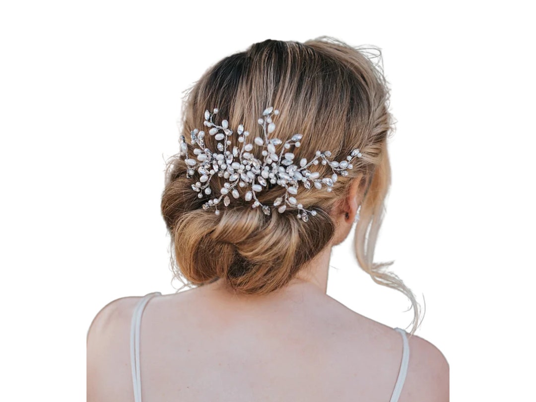 VIDEO | Beaded Hair Comb, Boho Hair Comb - "gwen" Rhinestone and Pearl ...