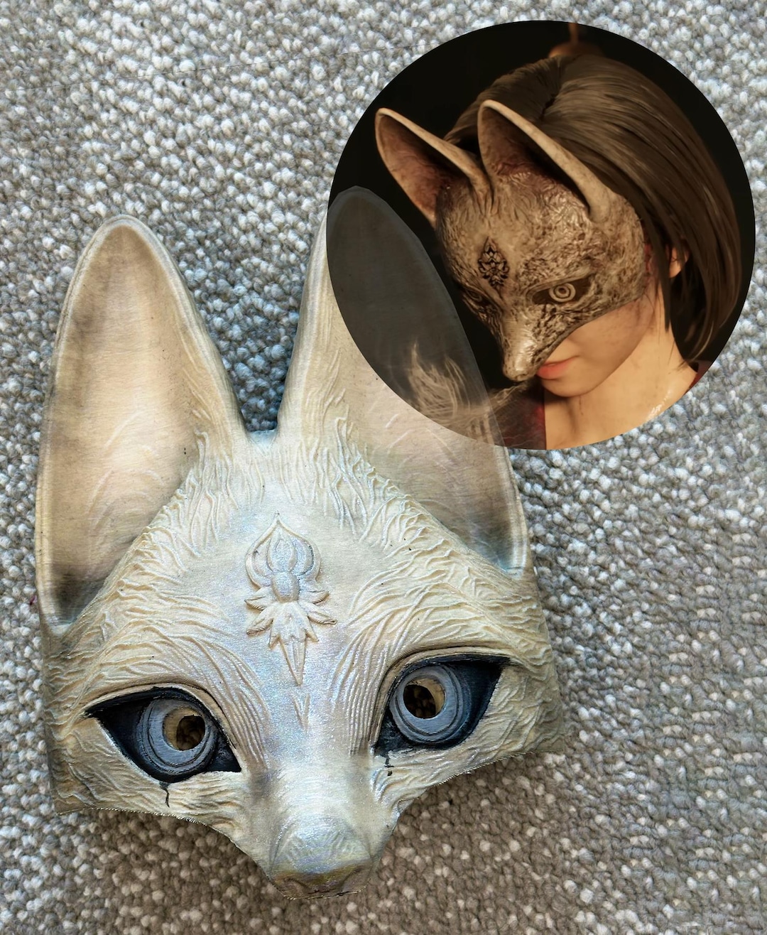 Silent Hill F Fox Mask – Hand-painted Wearable Cosplay Prop - Etsy