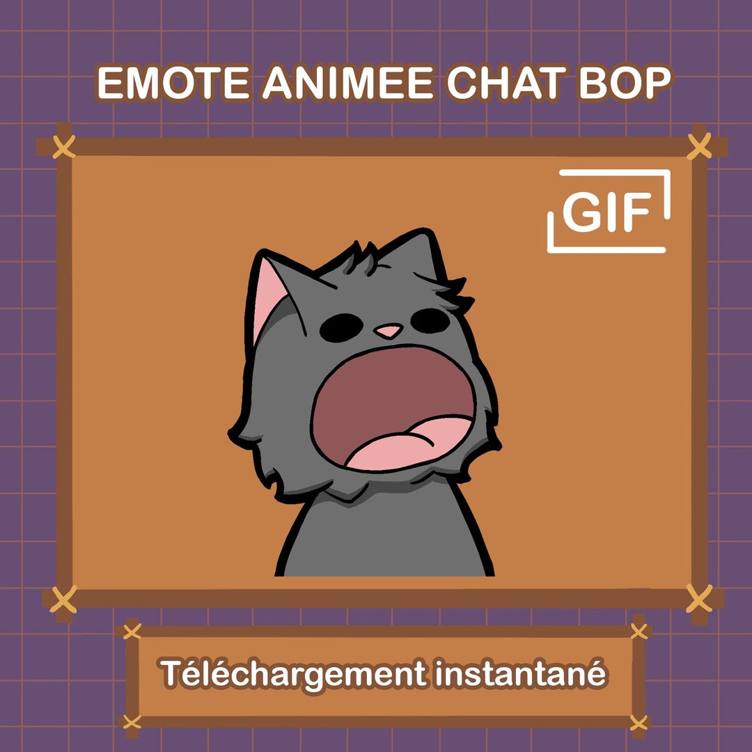Cat Bop Animated Emote - Twitch, Discord - 1 Chibi Animated Emote: Cat ...