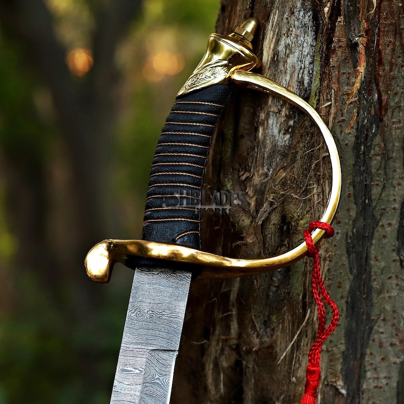 Handmade Damascus Steel Fantasy Sword With Leather Sheath - Etsy