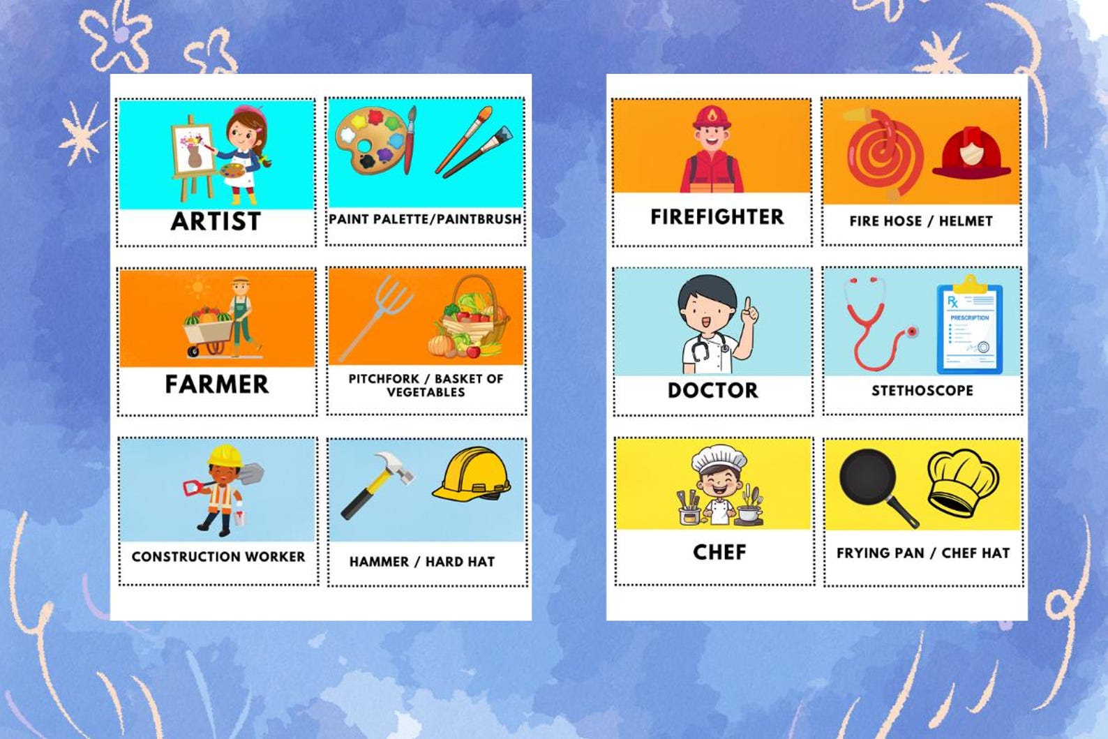 Occupation Matching Game Printable | Community Helpers Activity for ...