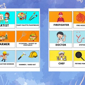 Occupation Matching Game Printable | Community Helpers Activity for ...