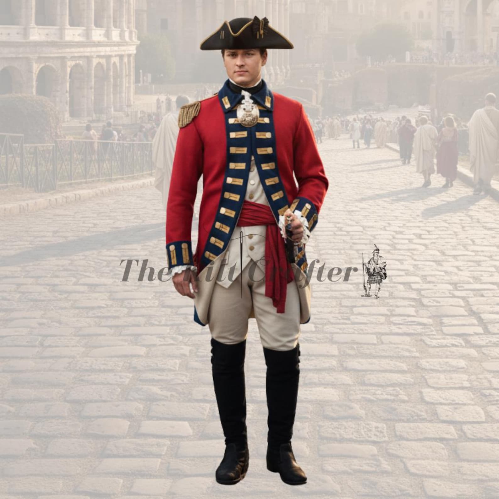 Handmade British Redcoat Frock Coat | Custom Wool Officer Uniform - Etsy