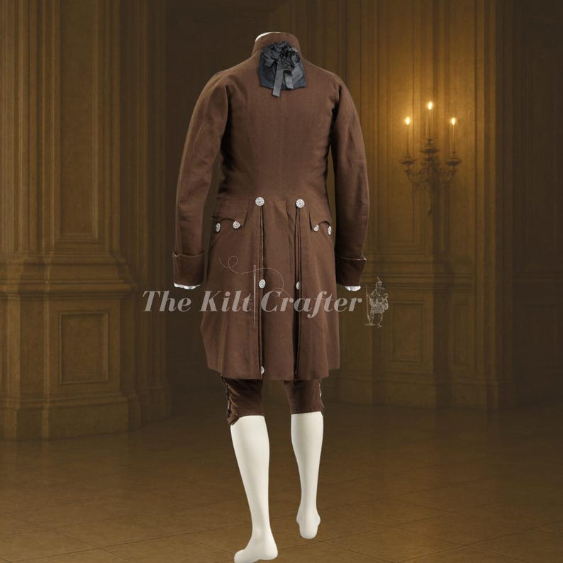 18th Century Men's Wool Suit: Georgian Colonial Reenactment Costume - Etsy