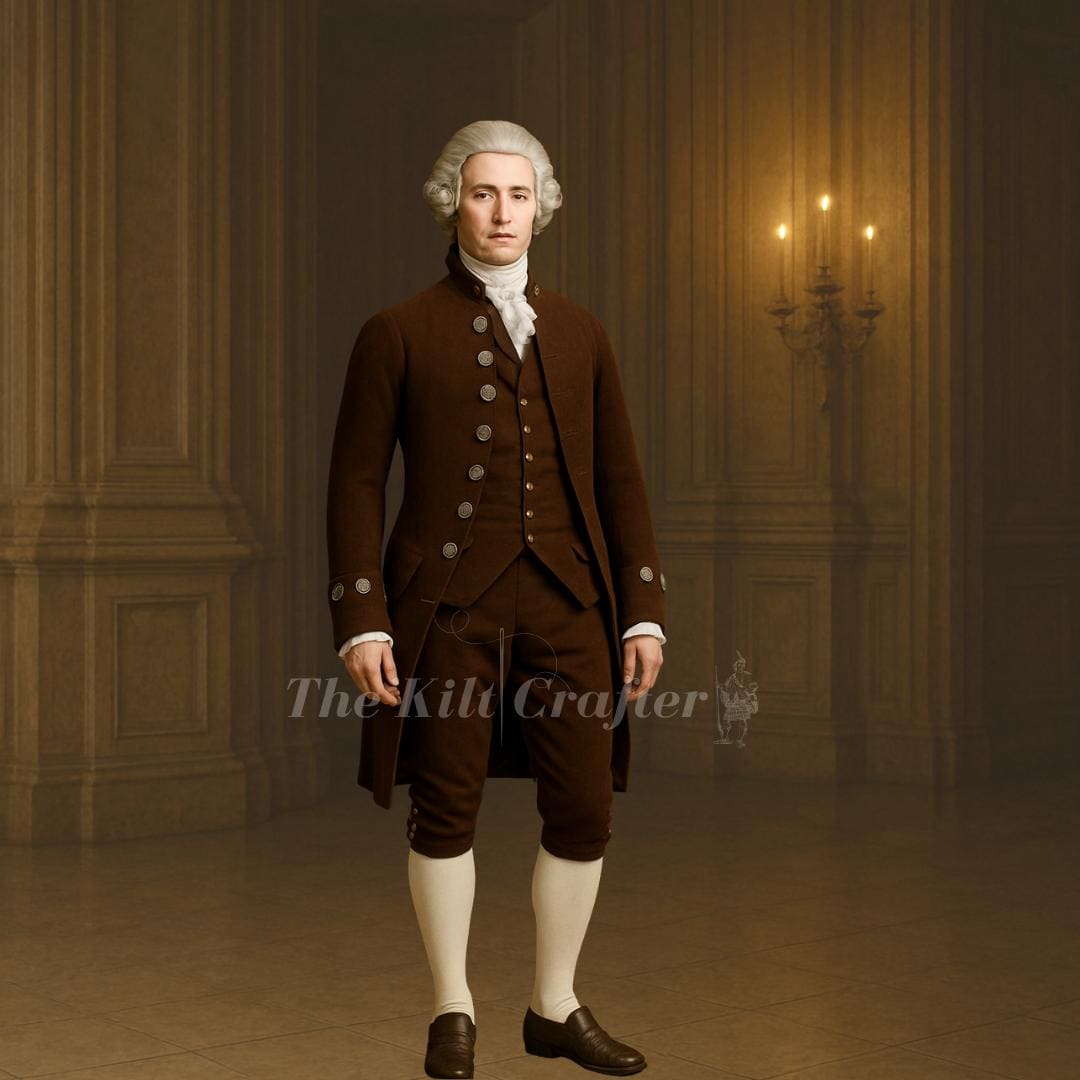 18th Century Men's Wool Suit: Georgian Colonial Reenactment Costume - Etsy