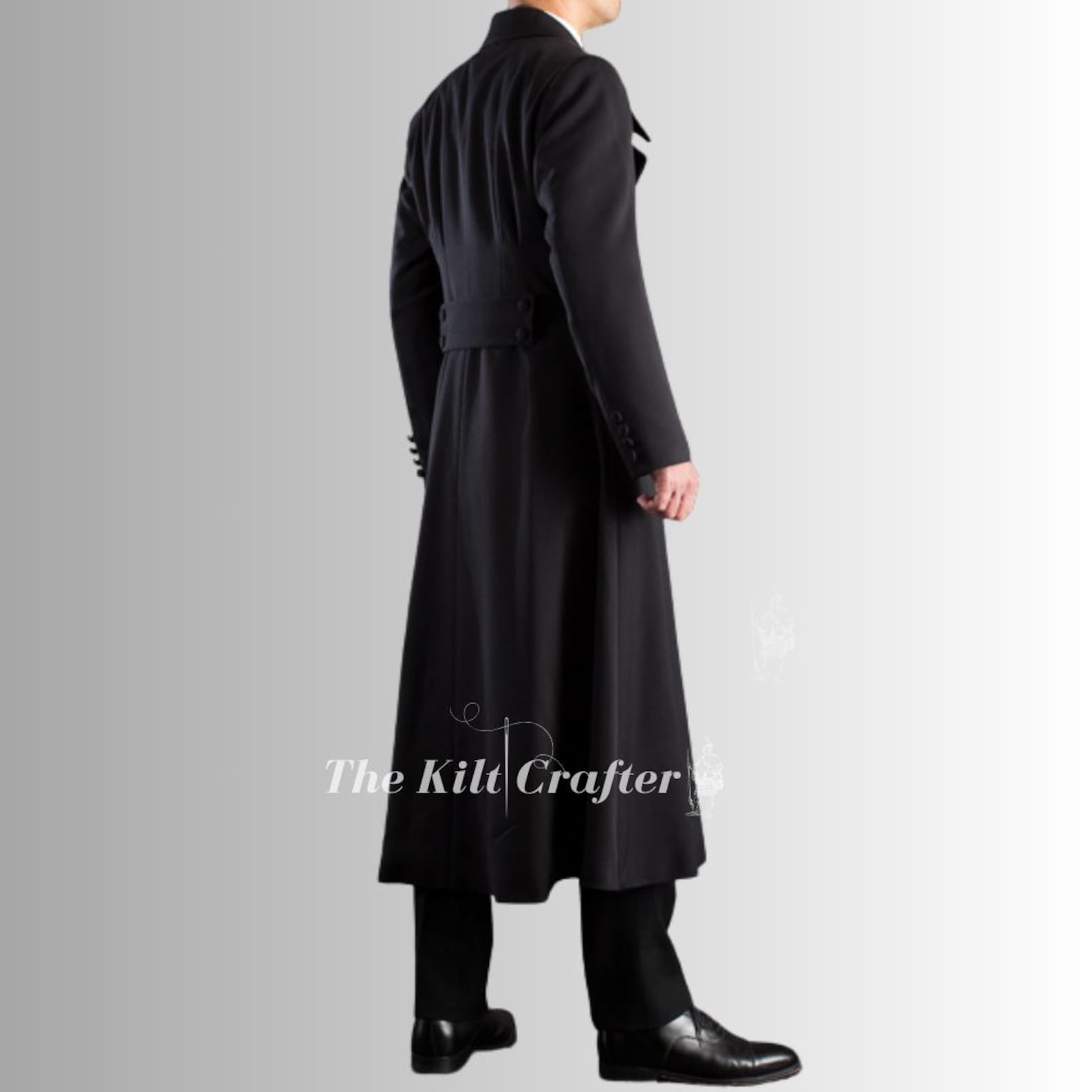 Men's Gothic Wool Overcoat: Custom Tailored Long Trench Coat - Etsy