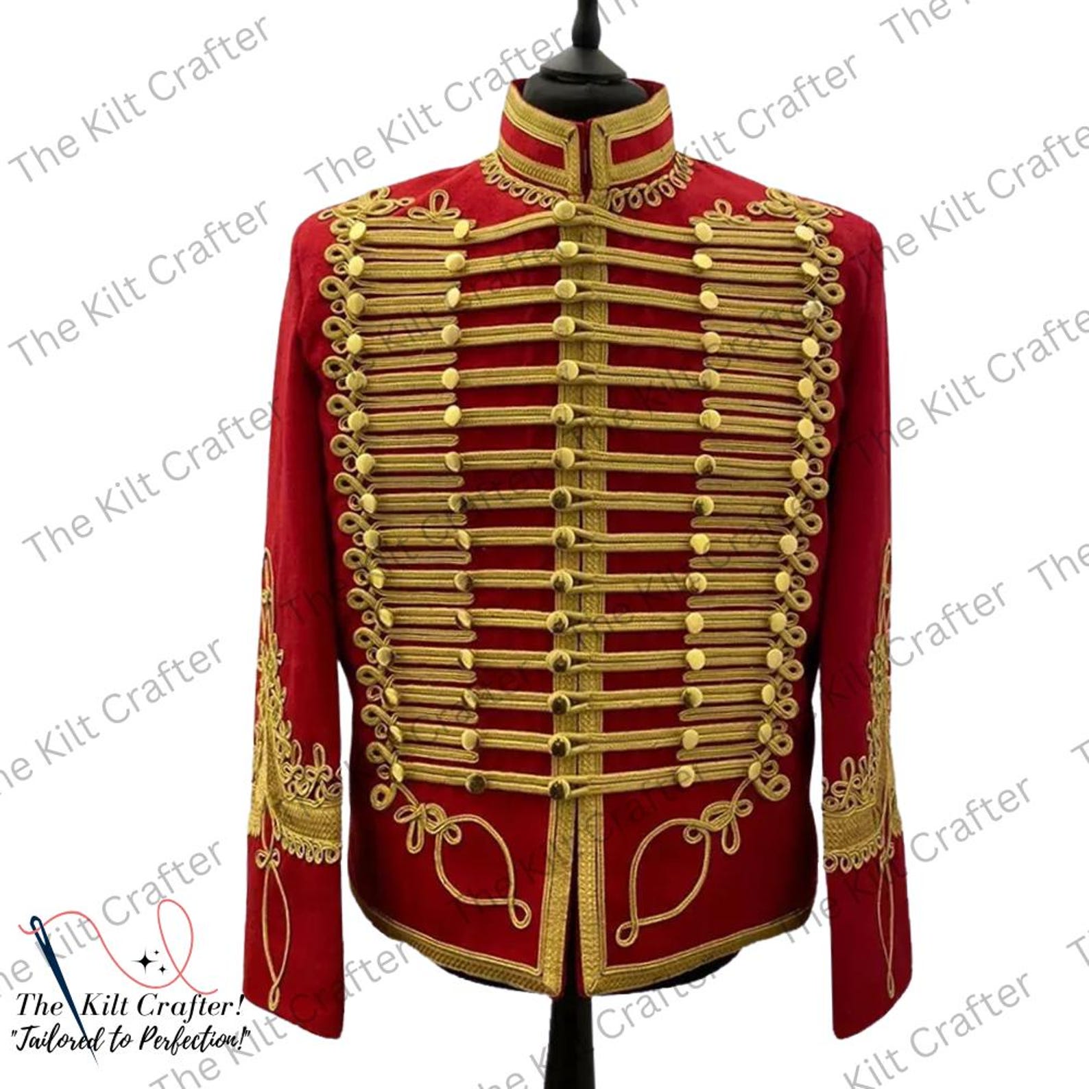 Handmade Navy Blue Wool Hussar Jacket: Gold Braid Military Coat - Etsy