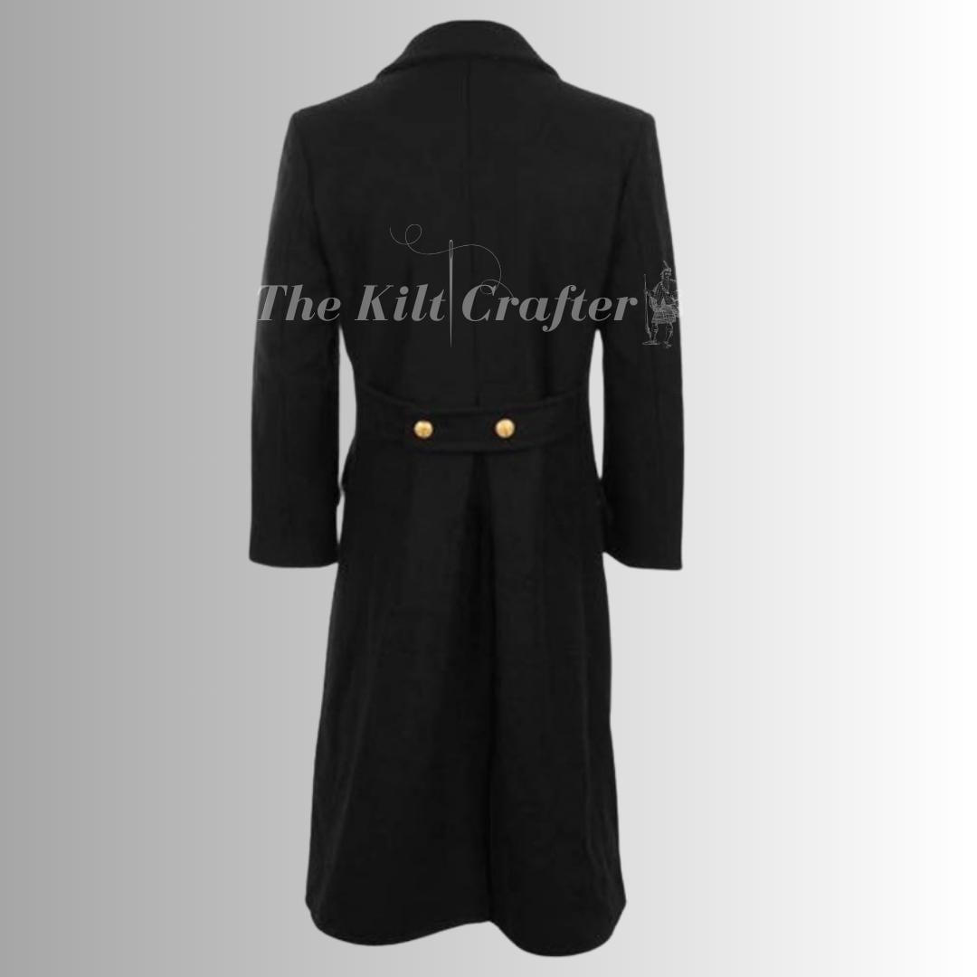 Men's Black Wool Military Overcoat: Gothic Steampunk Trench Coat - Etsy