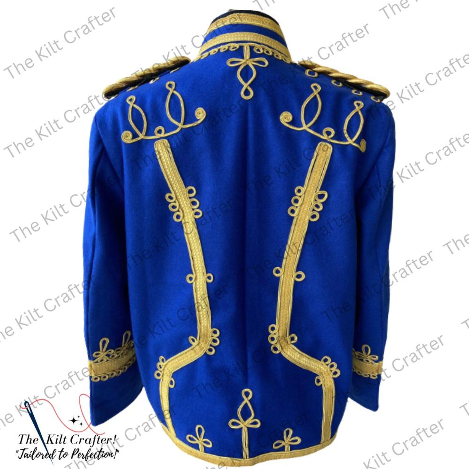 Handmade Navy Blue Wool Hussar Jacket: Gold Braid Military Coat - Etsy