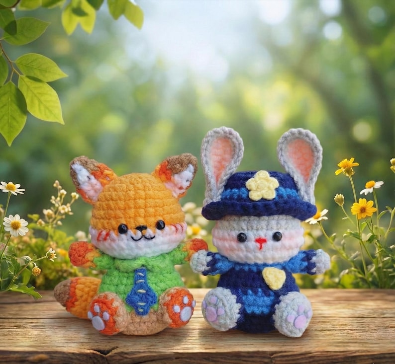 Zootopia 4-in-1 Crochet Pattern Bundle: Nick, Judy, Clawhauser ...