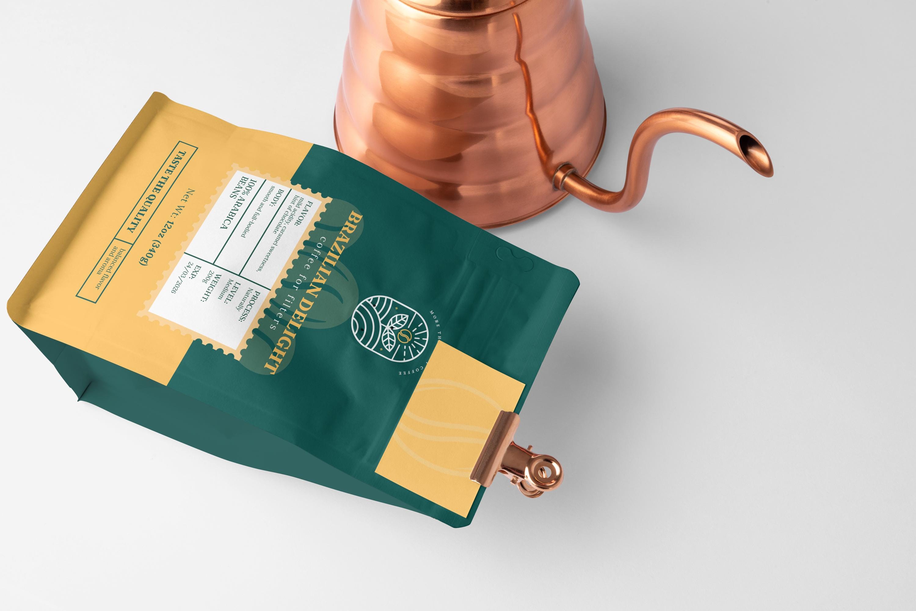 Editable Coffee Bag Label Template Canva | Minimalist Coffee Packaging ...