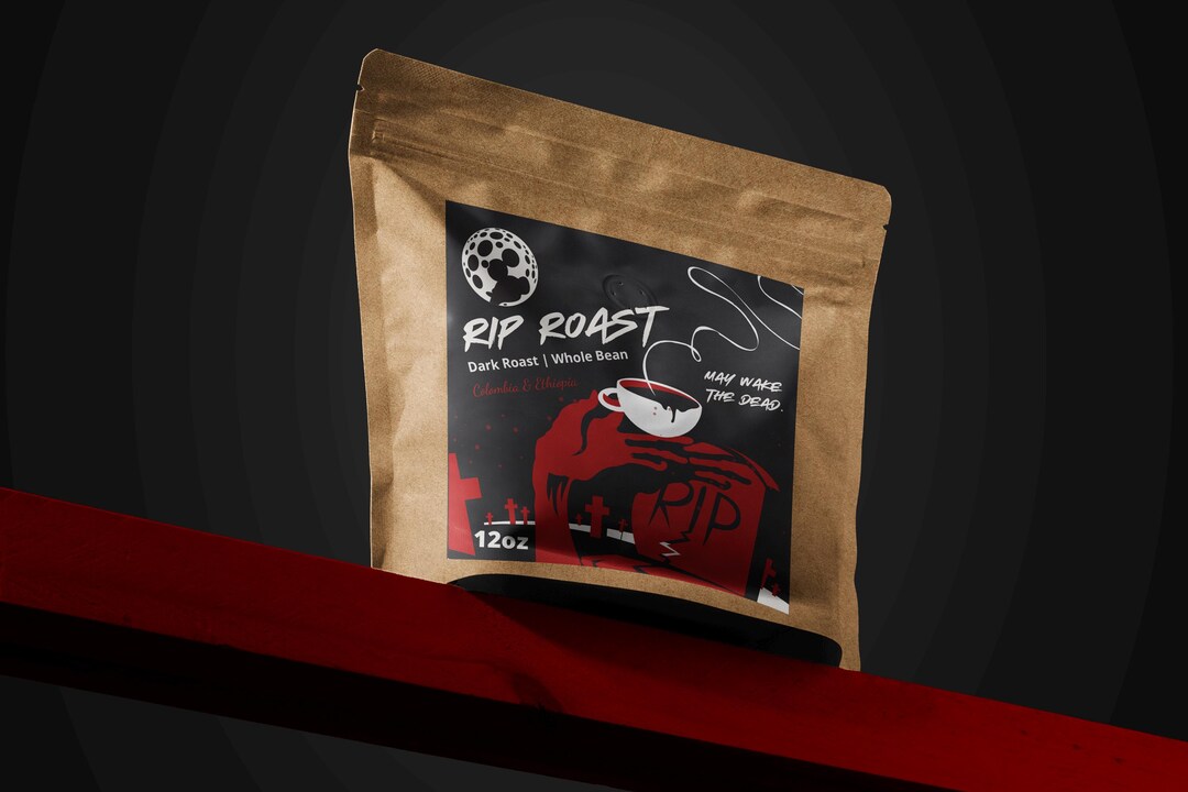 Scary Coffee Label Template | Horror Coffee Branding |dark & Bold ...