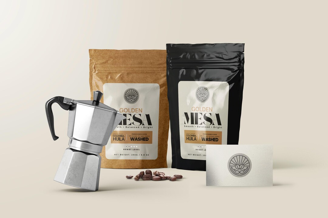 Editable Coffee Label Template – Minimalist Canva Coffee Packaging ...