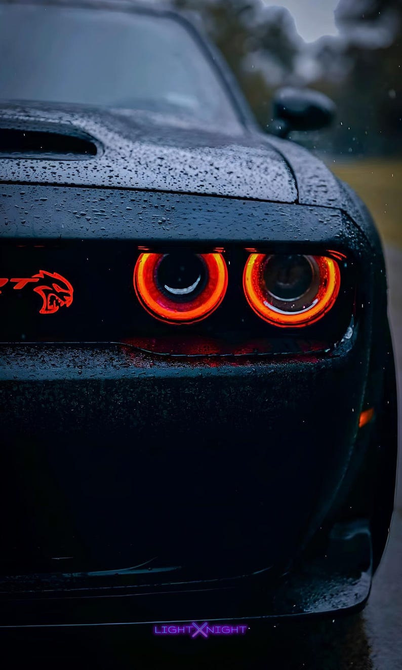 Custom Neon Poster, Dodge Challenger Neon Poster, Wall Neon Poster ...
