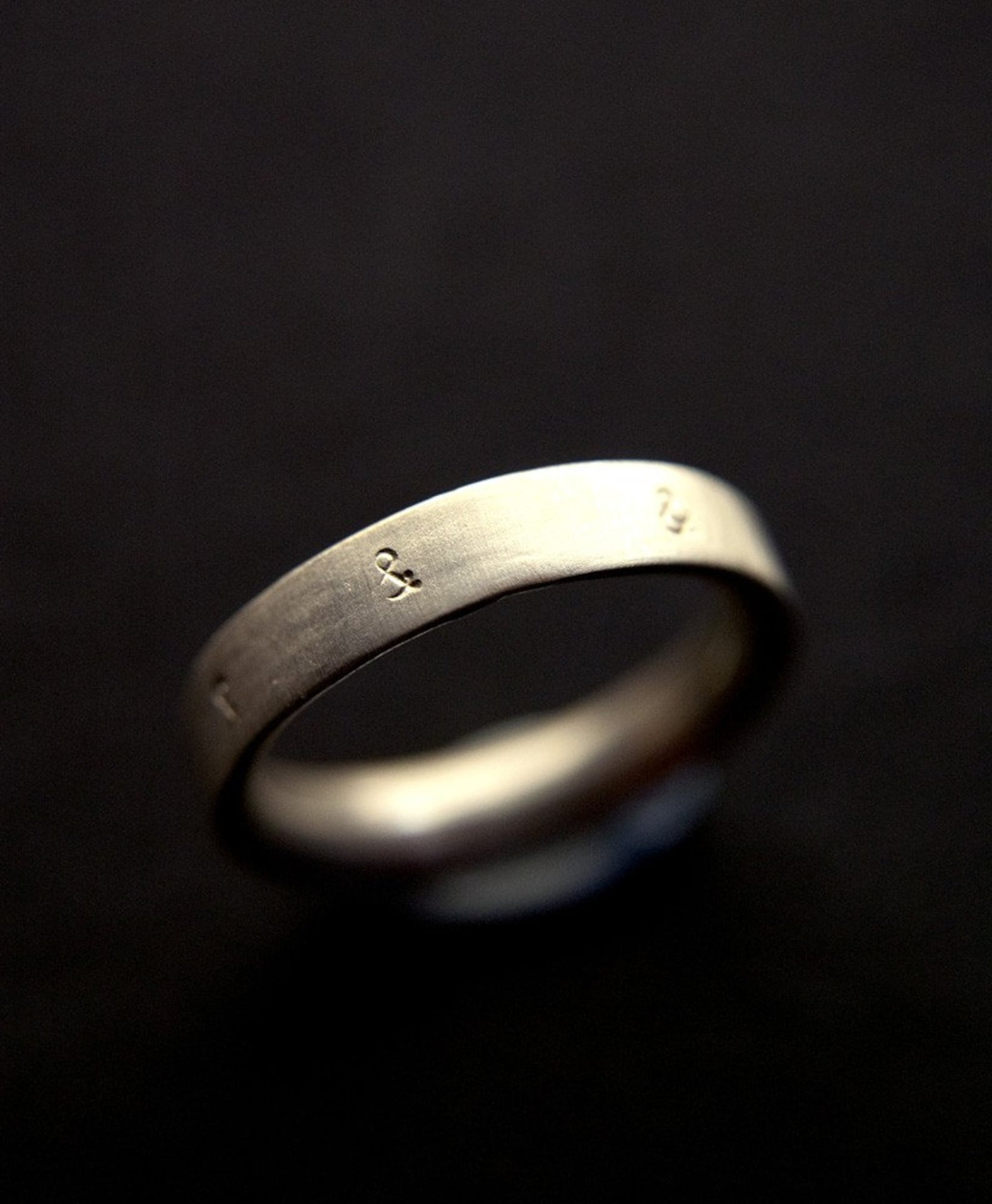 Handmade Brushed Silver Ampersand Ring Silver & Ring - Etsy