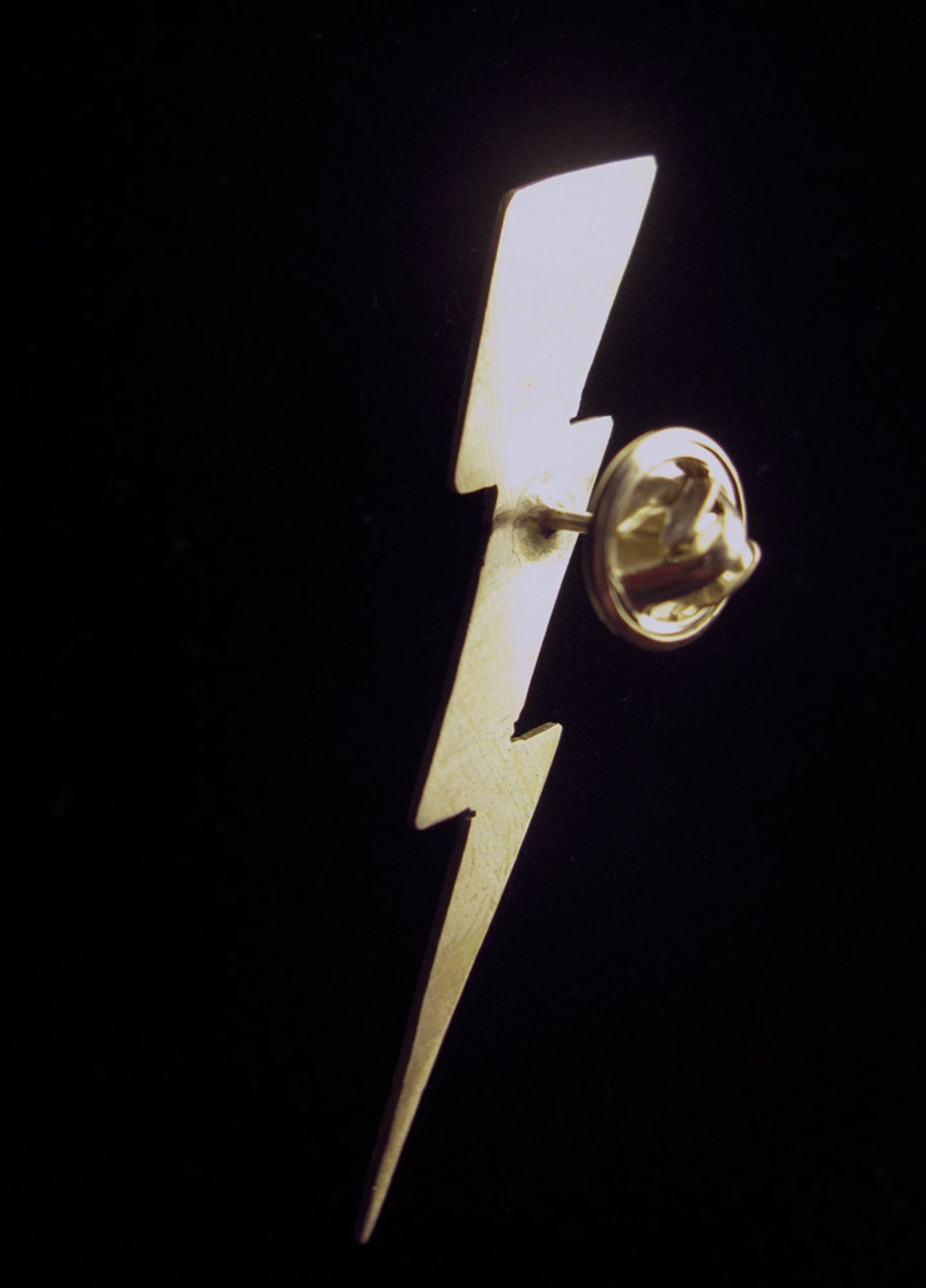 Lightning Bolt Sterling Silver Tie Pin Handmade Lightning Bolt Brooch ...