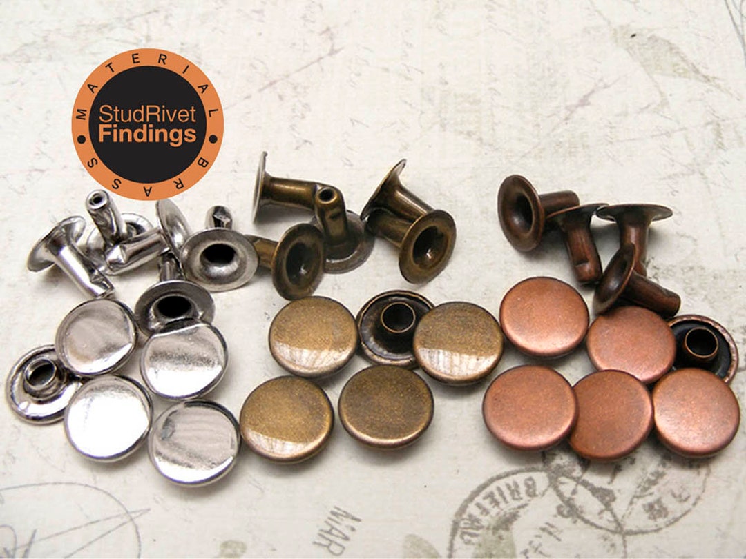 50-100sets 7-9mm FLAT Round Rapid Rivet Stud - Etsy