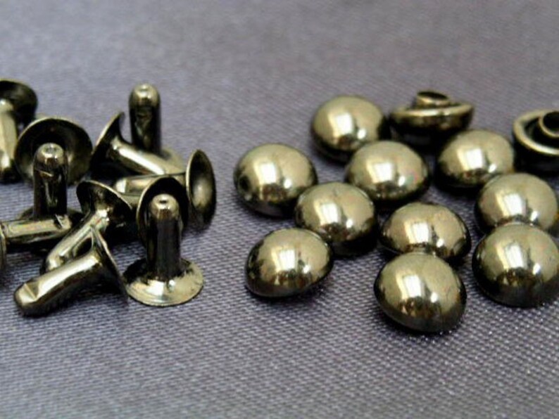 100 Sets 8mm 9mm Mushroom DOME Rivet Rapid Stud for Bag Purse - Etsy