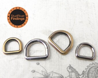 4pcs 10mm Zinc SCREW BACK D-ring FOB Purse Hardware Finding for Purse ...