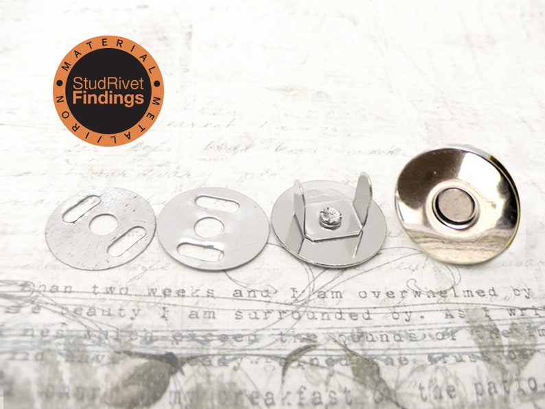 20 Sets 14mm, 18 Mm Magnetic Snap Closure Button / Extra Thin With ...