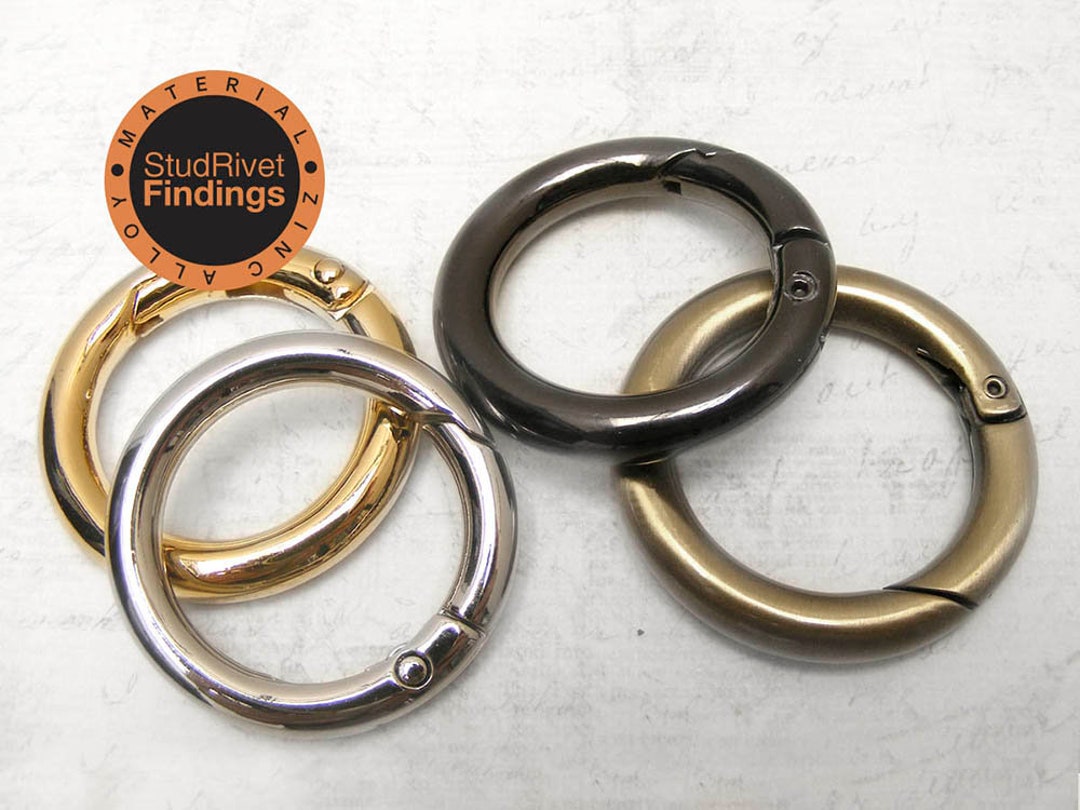 4pcs 50mm (1 15/16") O-rings Openable Spring Ring Snap Clip Trigger Key ...