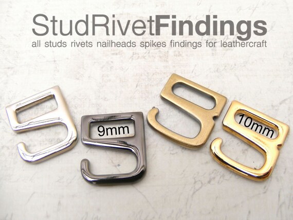 10 Pcs 9mm 10mm ZINC Alloy G-hook Leather Strap Slide Hook - Etsy