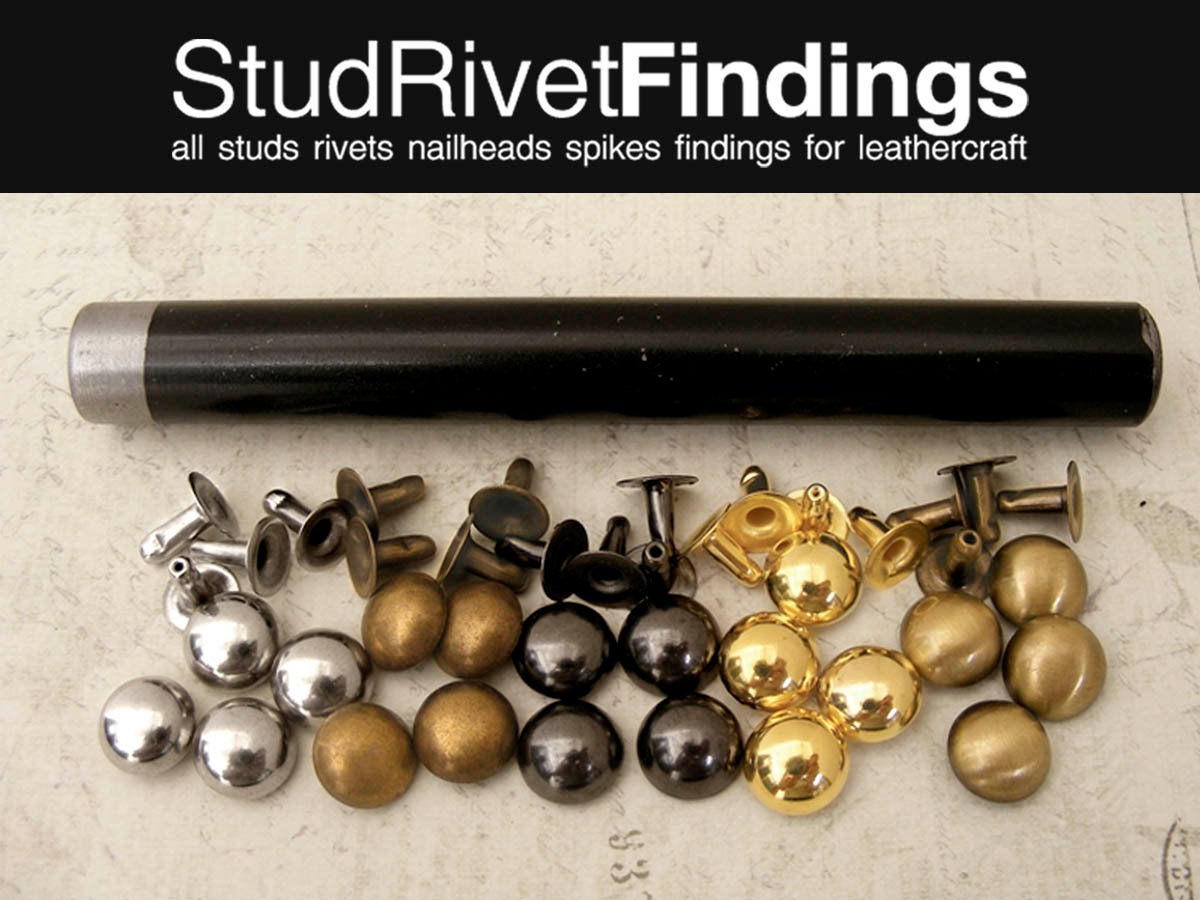 4mm 5mm 6mm DOME Rivet and Tool Setter setter Tool With 100 Sets ...