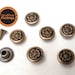 50sets 9mm Antique Brass VINTAGE Flower Rivet for Decorate Jean, Jacket ...