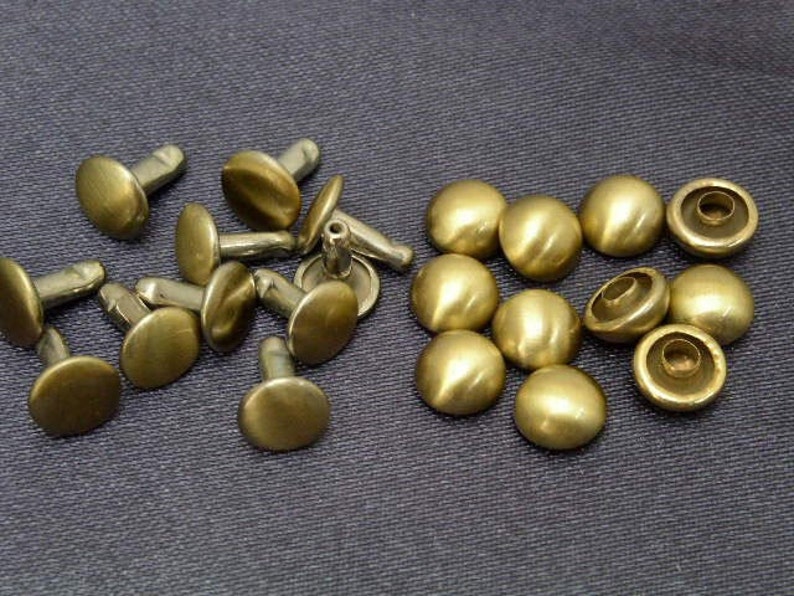 100 Sets 4mm 5mm Double Cap DOME Rivet Rapid Stud for Bag | Etsy