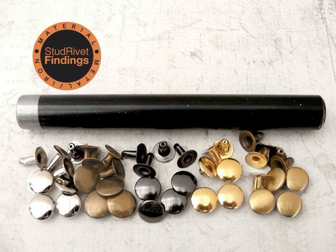 4mm, 5mm, 6mm Setter TOOL and 100 Sets FLAT Round Rivet - Etsy