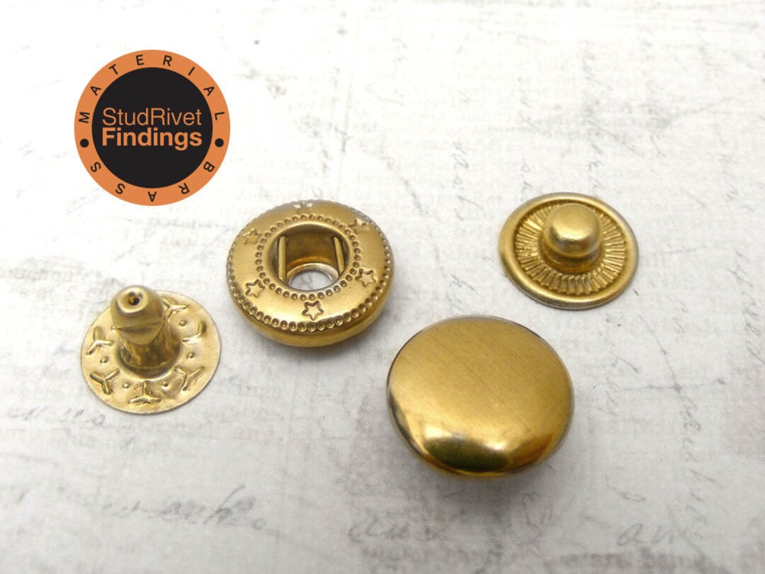 BRASS / 10-50 Sets SNAPS Spring Press Stud Poppers Ring Socket - Etsy